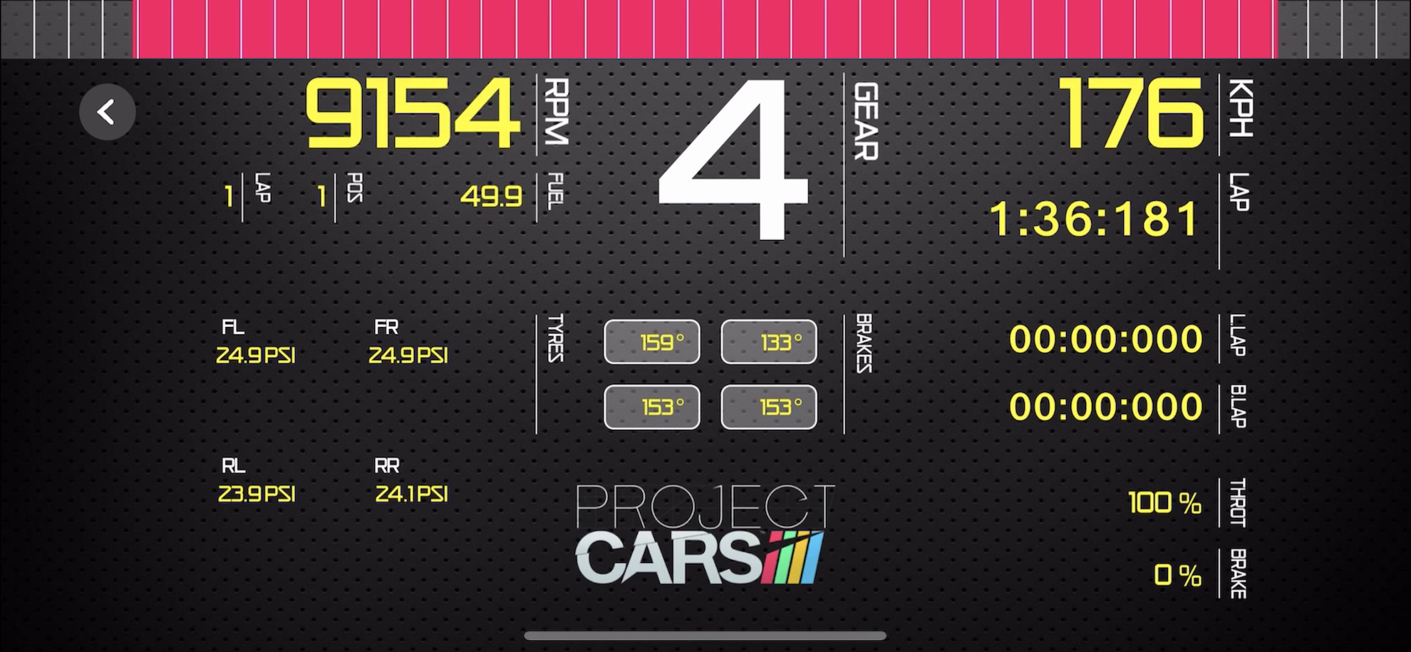 Sim Racing Dash for Project Cars 2 iOS App – How To Use – DEHIXLAB
