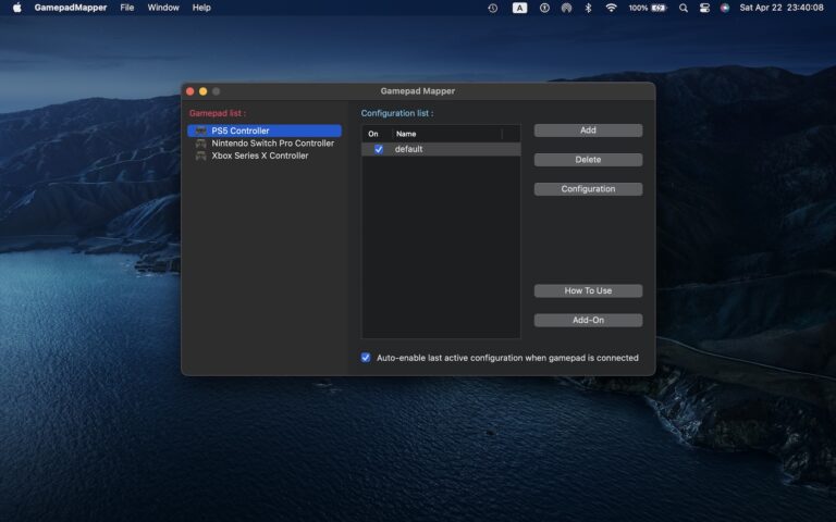 Gamepad Mapper macOS App – How to Use – DEHIXLAB