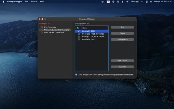 Gamepad Mapper macOS App – How to Use – DEHIXLAB